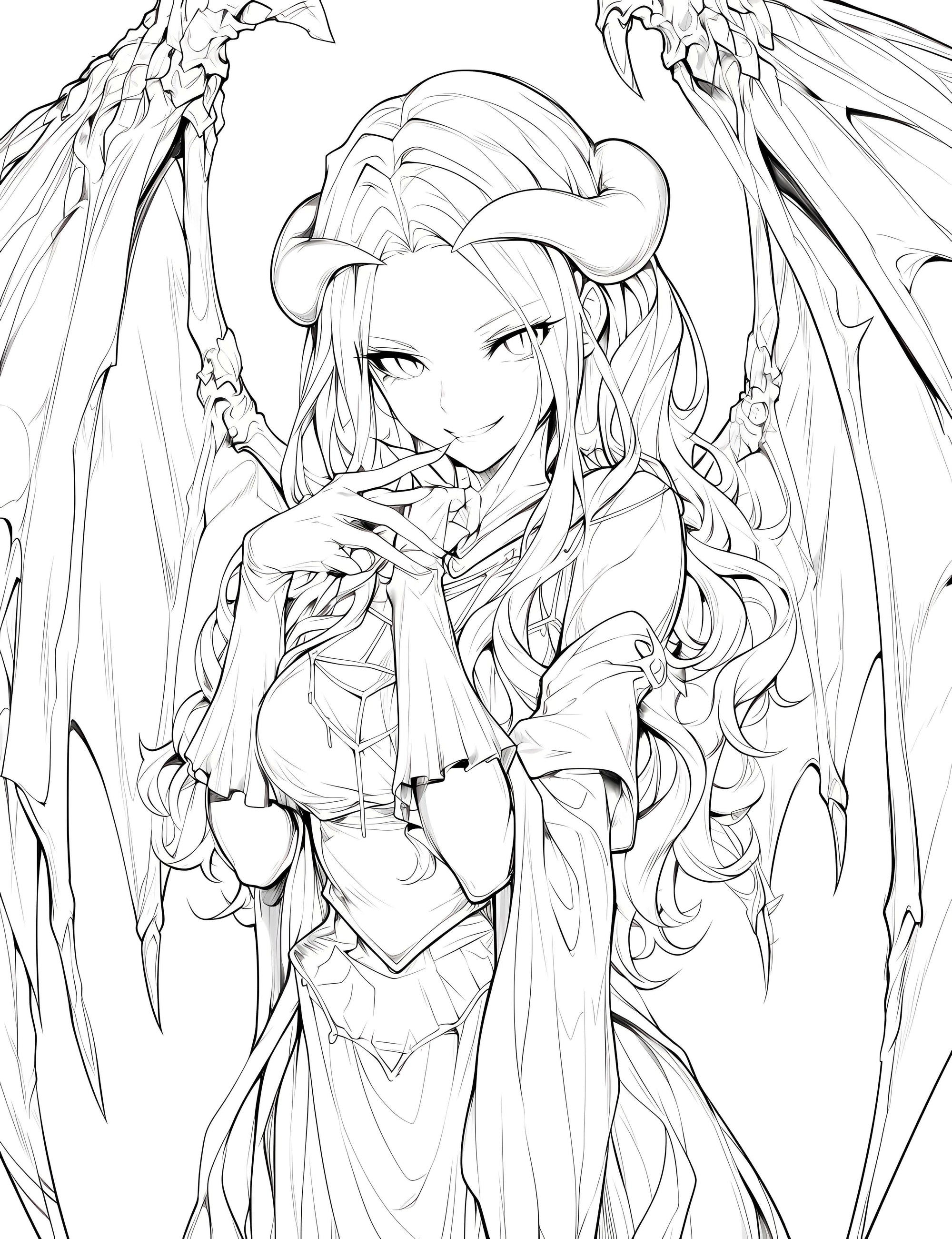 Albedo: Overlord's Temptation - Anime Coloring Page | Infinite Visibil ...