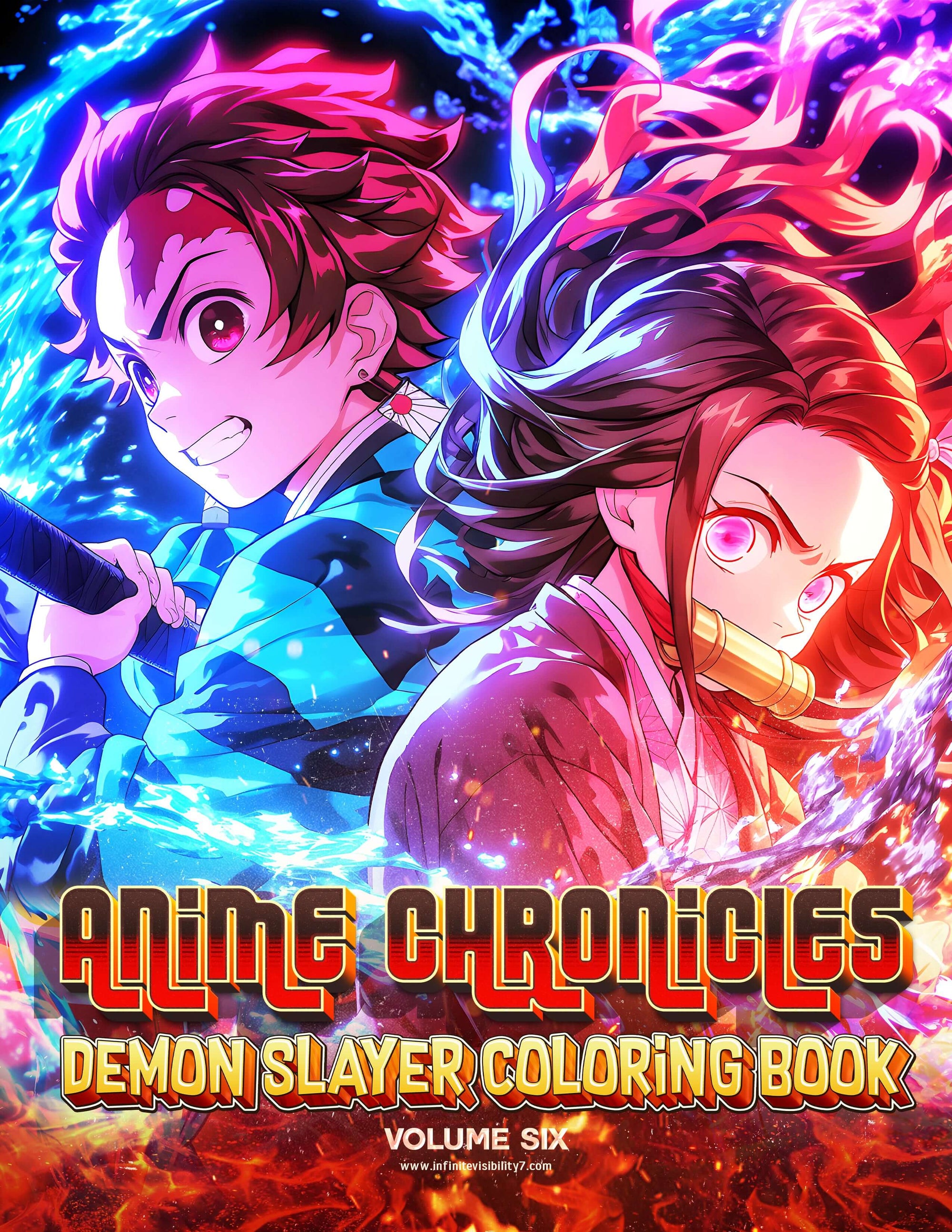 Anime Chronicles: Slay the Colors! A Demon Slayer Coloring Book (Volum ...