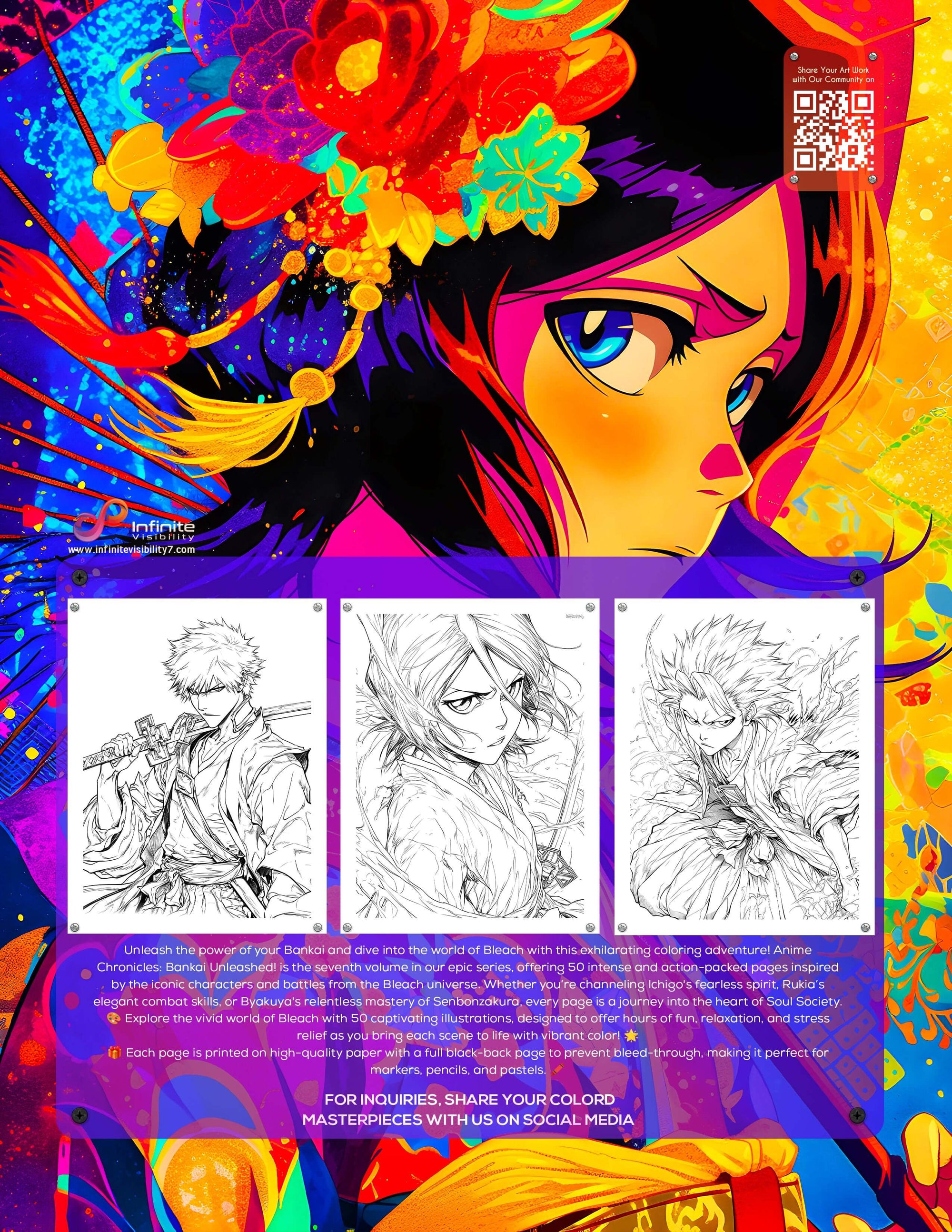 Anime Chronicles: Bankai Unleashed! A Bleach Coloring Book (Volume 7 ...