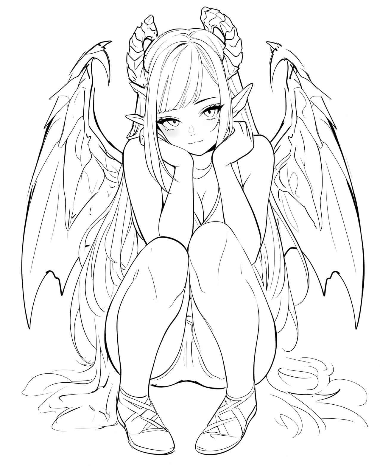Enchanted Anime Girls Coloring Pages | Infinite Visibility – tagged ...