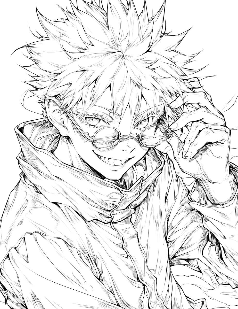 Satoru Gojo Coloring Page | The Strongest JJK Printable – Infinite ...